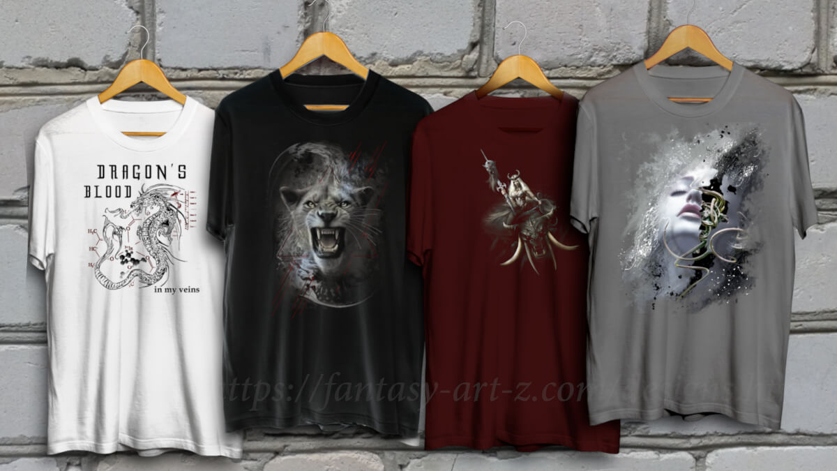 Unique Fantasy T-Shirt Designs | Print-Ready Art | Art-Z